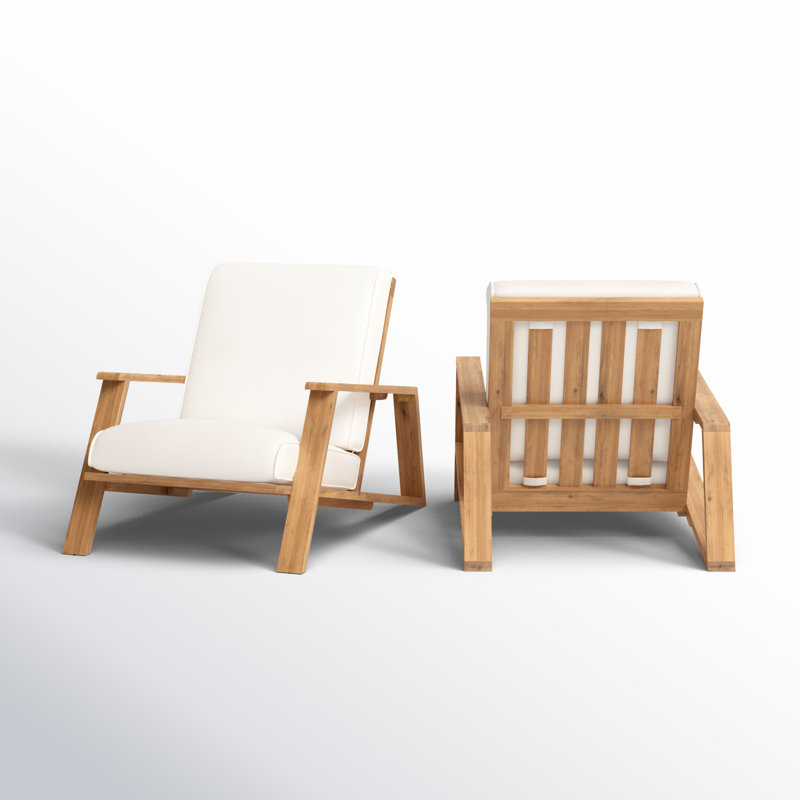 Wade Logan® Isham Patio Chair with Cushions & Reviews | Wayfair