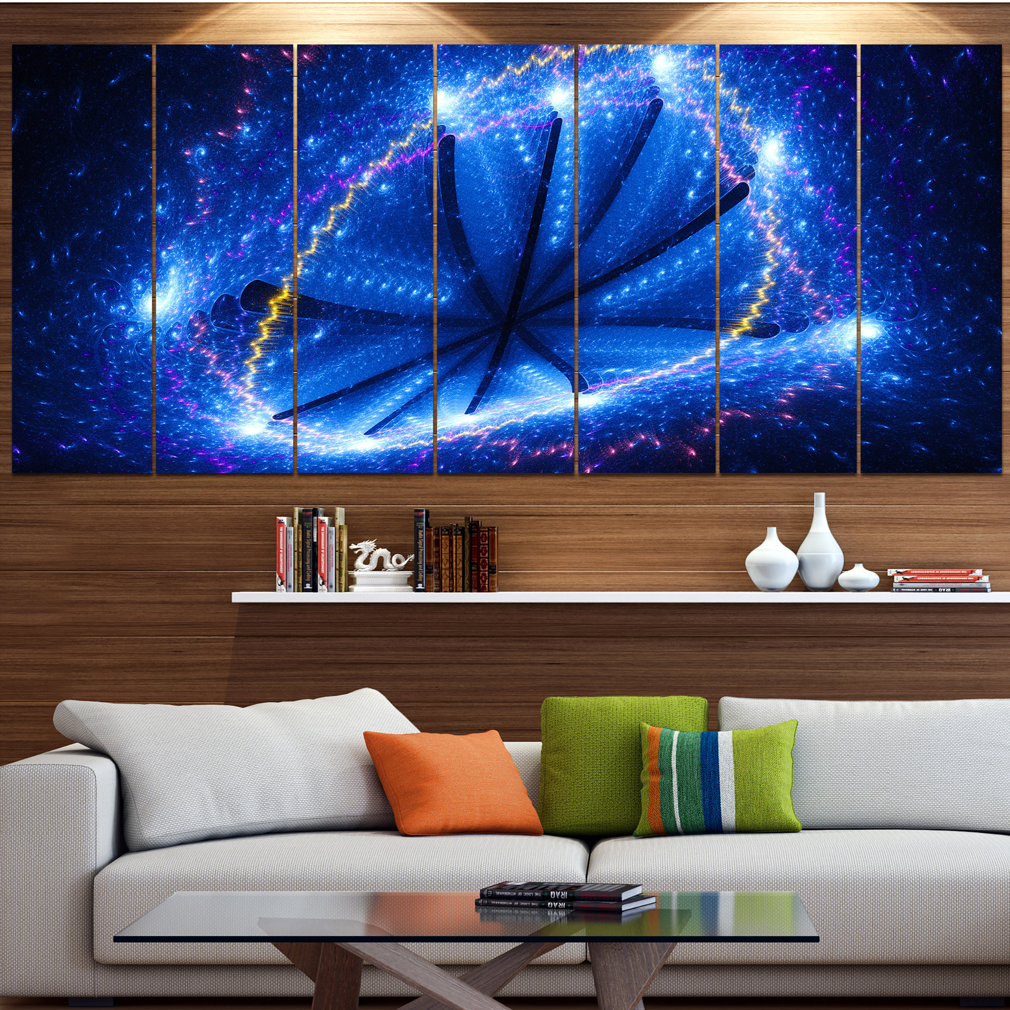 Design Art 'Blue Star Clusters' Graphic Art Print Multi-Piece Image on ...