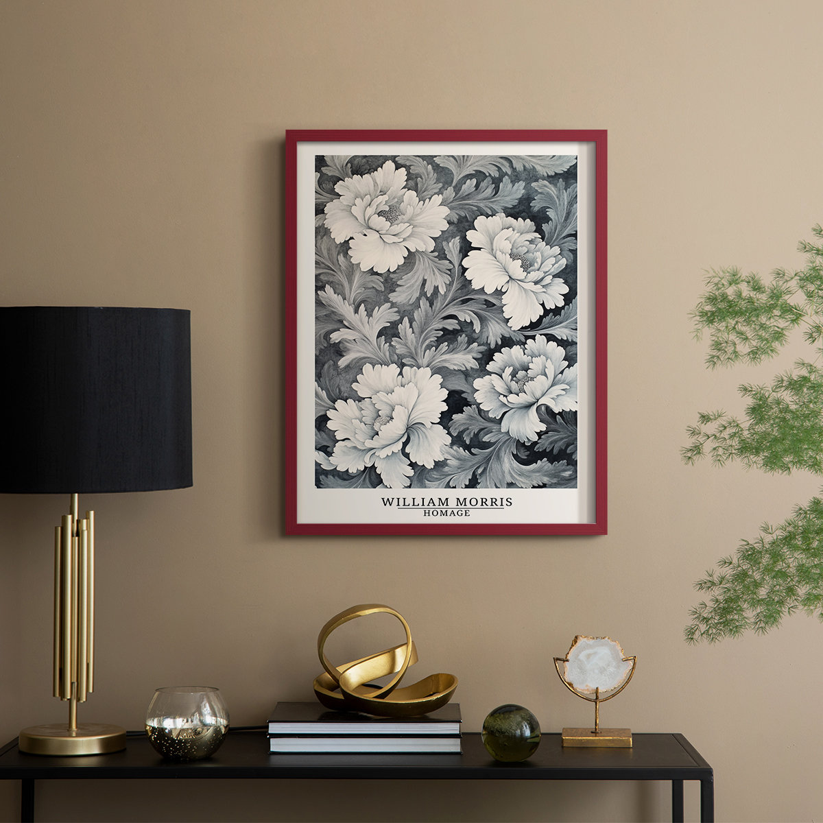 Winston Porter WM MORRIS Series DCLXXXVII Framed Print - Solid Wood ...