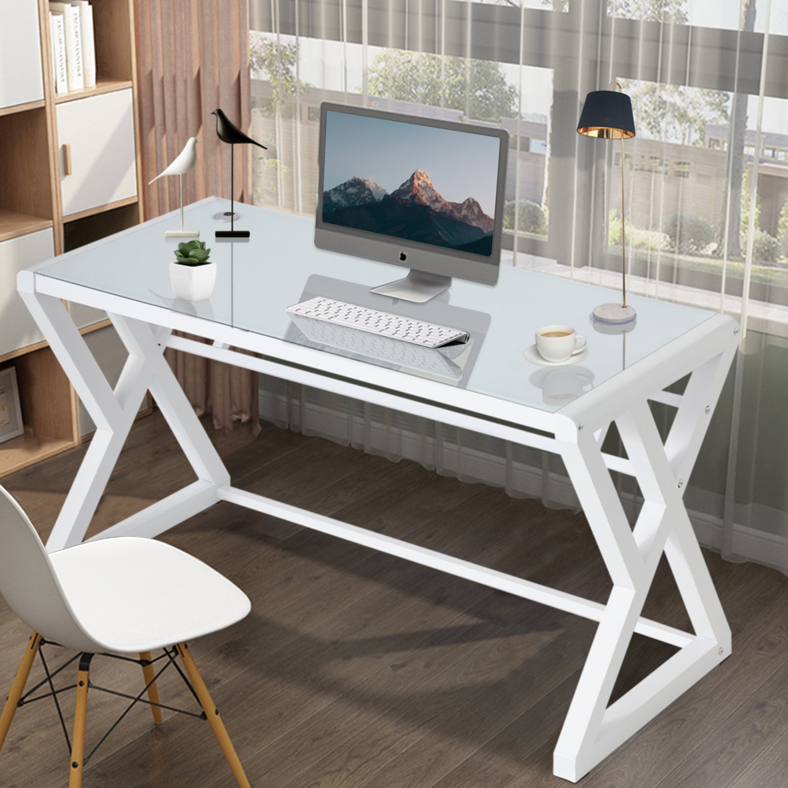 Ebern Designs Onawa 55.1'' W Rectangle Writing Desk & Reviews | Wayfair
