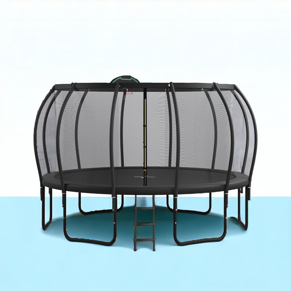 Virubi 15' Round Backyard Trampoline with Safety Enclosure & Reviews ...