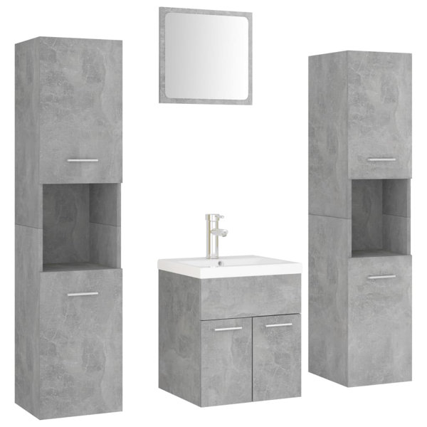 Ebern Designs Asawer Bathroom Furniture Suite with Mirror | Wayfair.co.uk