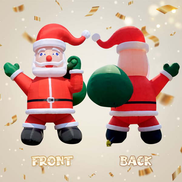 Connsann 33ft Inflatable Santa Claus, Giant Santa With Blower For Xmas ...