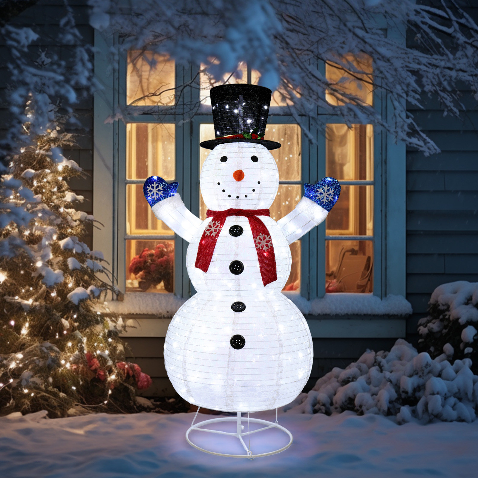 The Holiday Aisle® Jaicie 6ft Lighted Pop Up Snowman Christmas