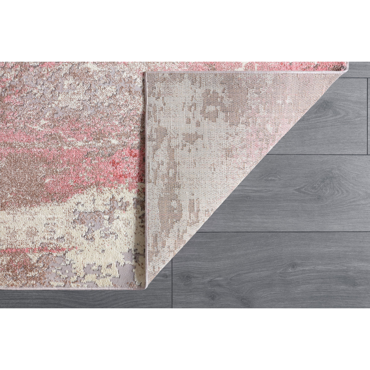 17 Stories Prague Abstract Cream/Pink Area Rug & Reviews | Wayfair