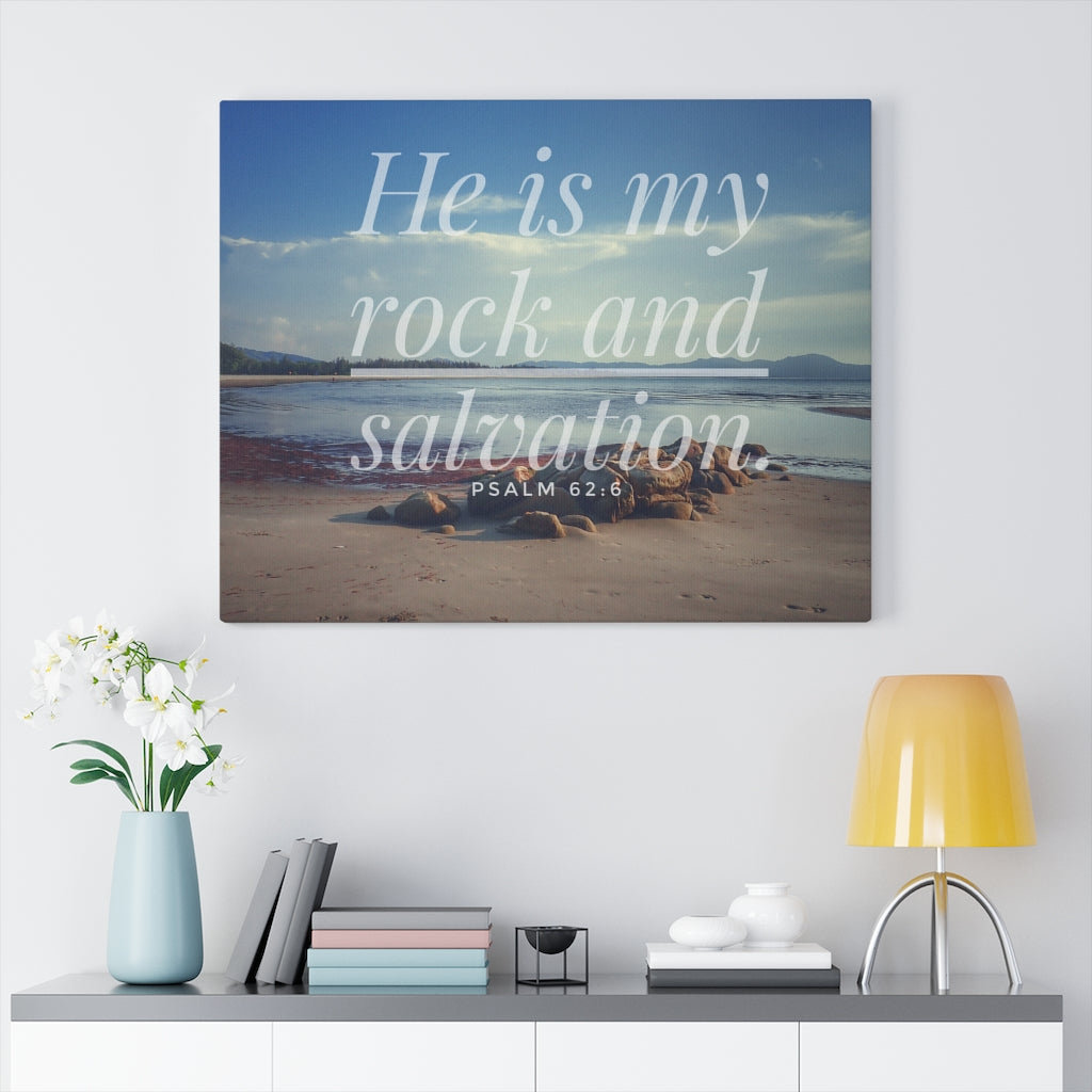 Trinx My Rock And Salvation Psalm 62:6 Christian Wall Art Bible Verse ...