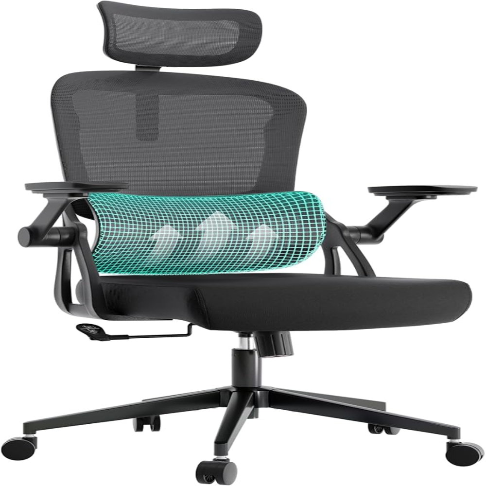 Inbox Zero Ergonomic Office Chair - 400LB Comfy Desk Chairs With ...