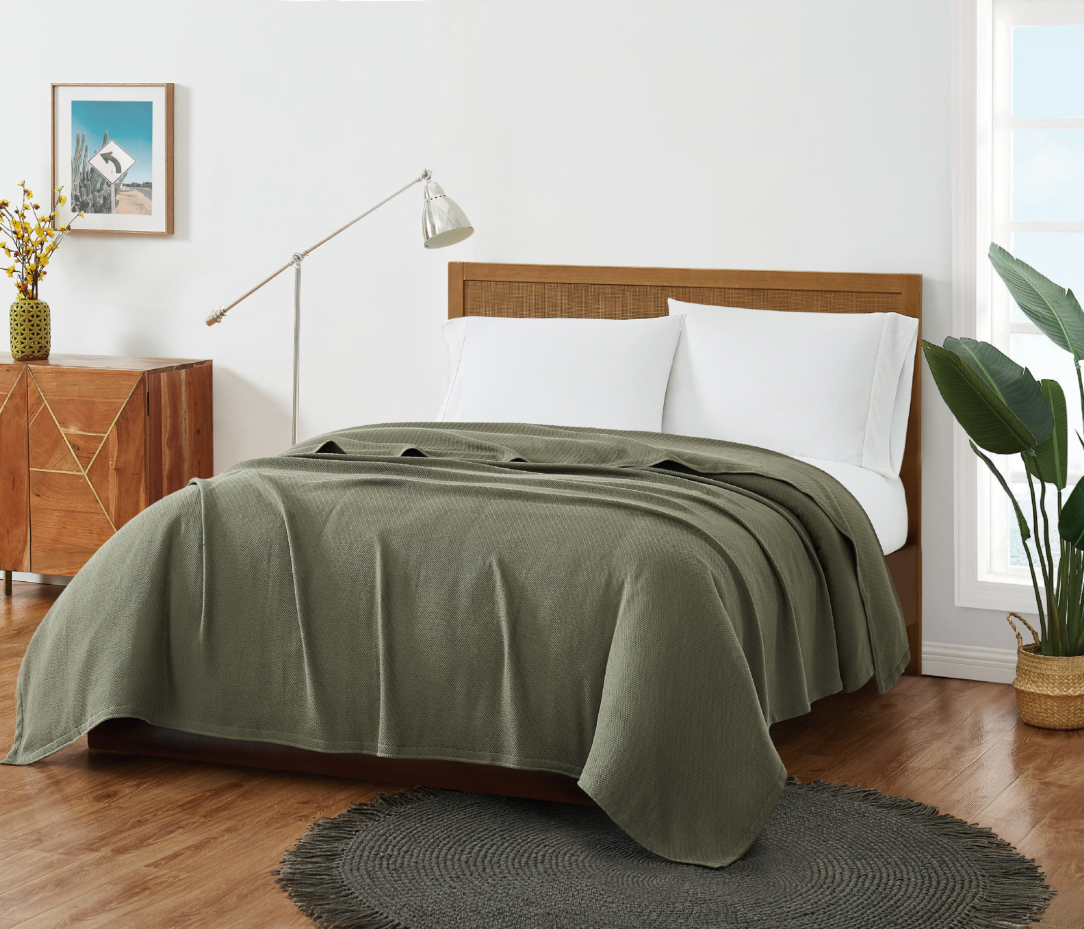 FRYE Cotton Woven Blanket & Reviews | Wayfair