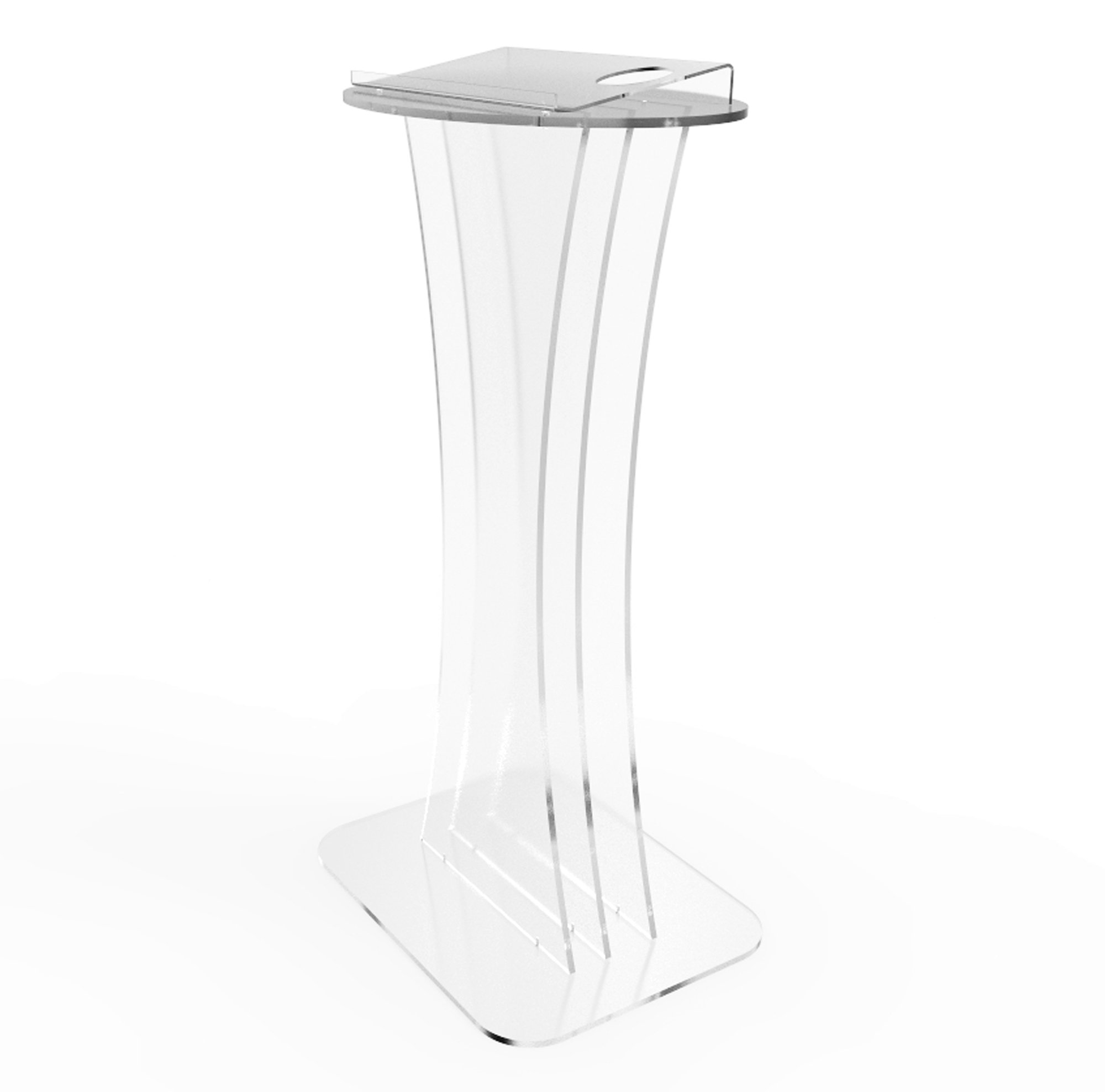 Fixturedisplays® Assembled Podium, Clear Ghost Acrylic, Pulpit, Lectern ...