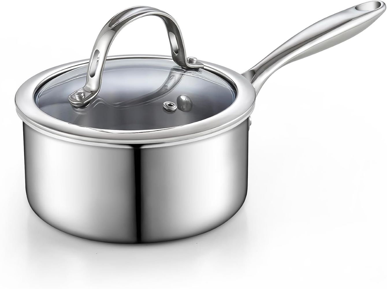 Cooks Standard Stainless Steel Saucepan With Lid, Multi-ply Clad Sauce ...