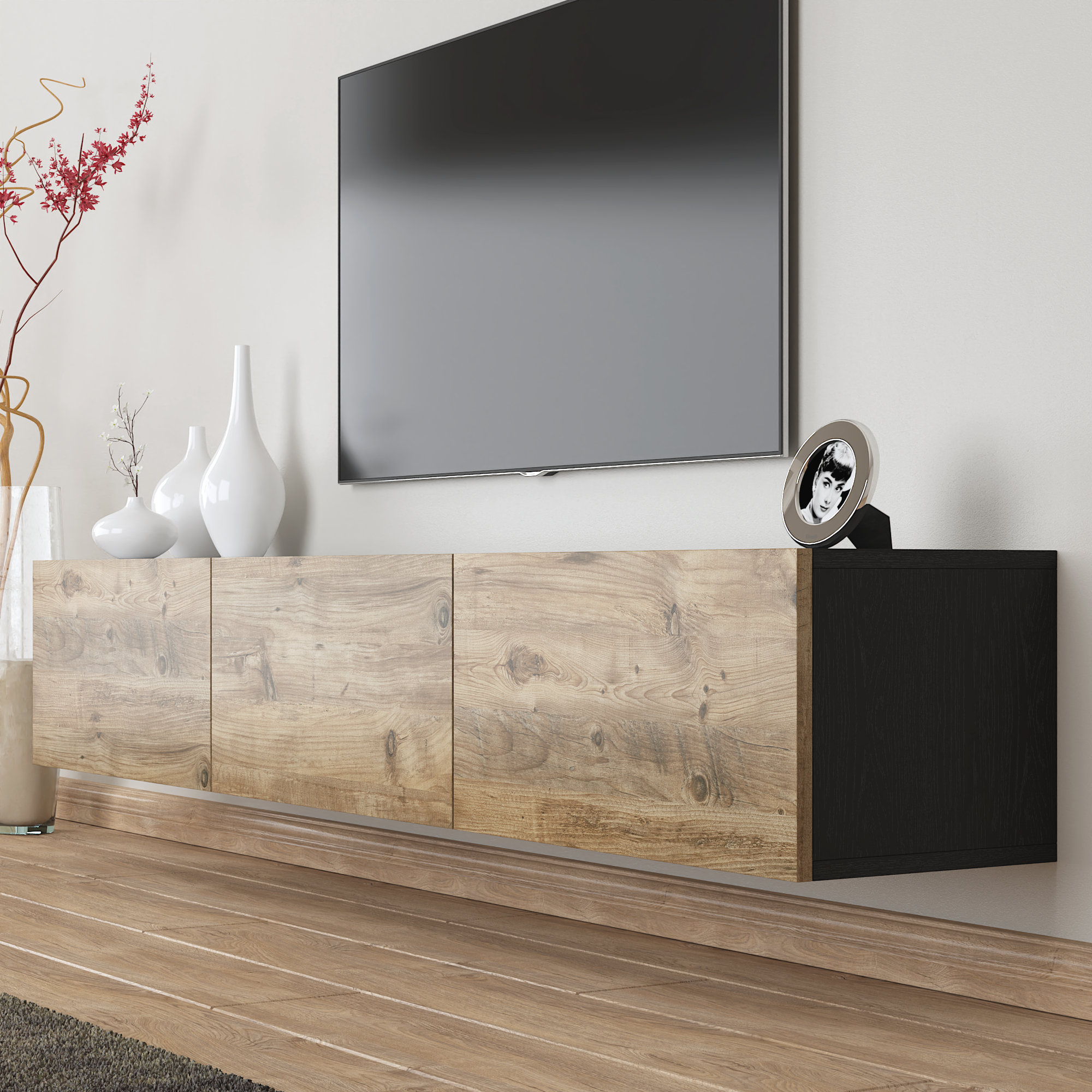 Millwood Pines Ondina Modern Floating Tv Stand Up to 80'' TV's Wall ...