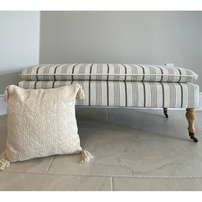 Rosalind Wheeler SEAT4U Atasia Bedroom Linen Ticking Stripe Fabric ...