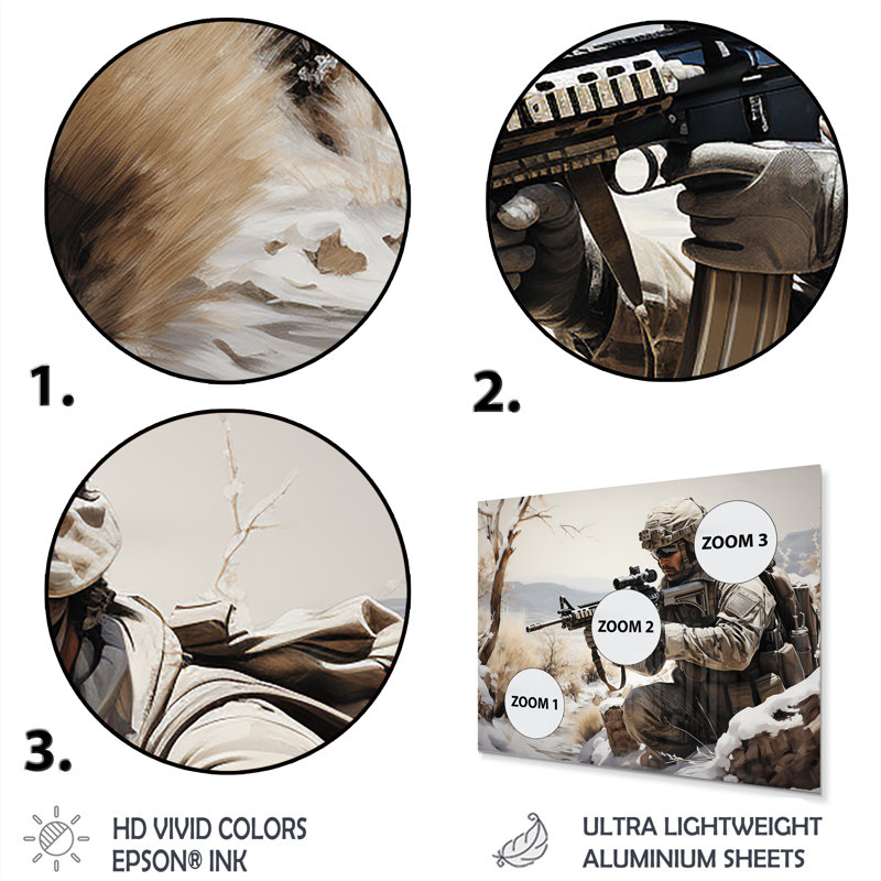 Design Art Army Precision Marksmanship IV - Army Metal Art Print Set ...