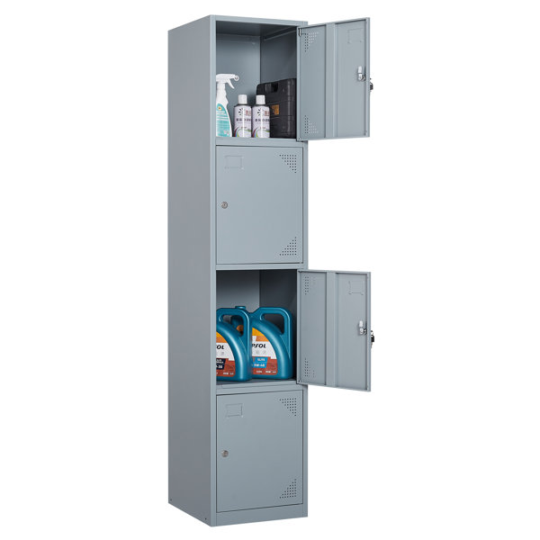 Steelcube Metal 4 - Tier 15'' Gym Locker with Key & Reviews | Wayfair