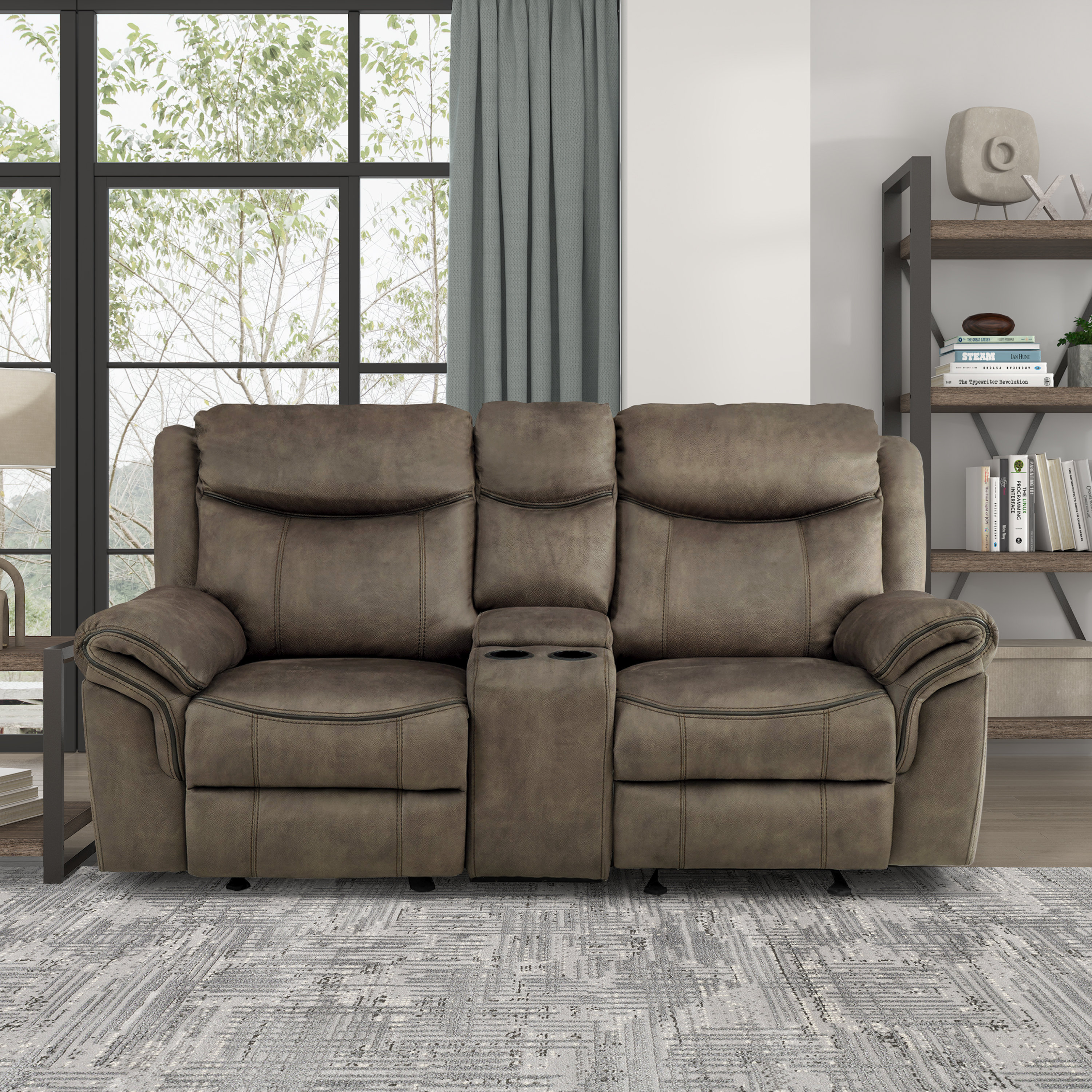 Latitude Run® Bayshore 80"W Pillow Top Arm Polished Microfiber Pull Tab ...