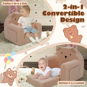 Zoomie Kids 2-In-1 Convertible Kids Sleeper Chair & Reviews | Wayfair