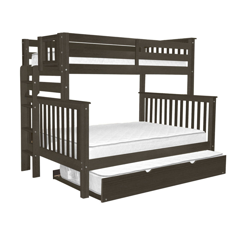 Harriet Bee Treva Twin over Full Solid Wood Standard Bunk Bed with ...