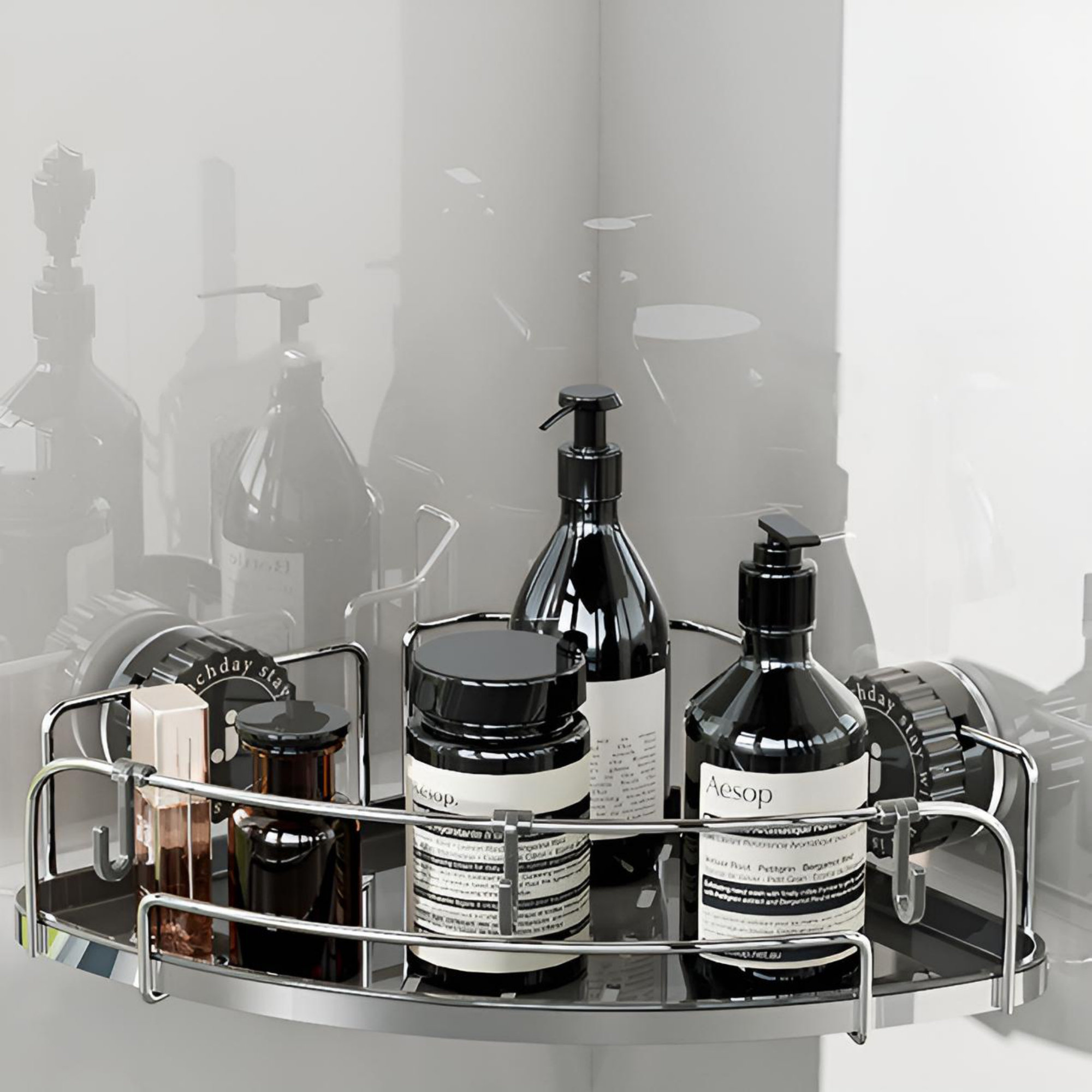 Hokku Designs Non Perforated Bathroom Storage Rack, Bathroom Wall ...