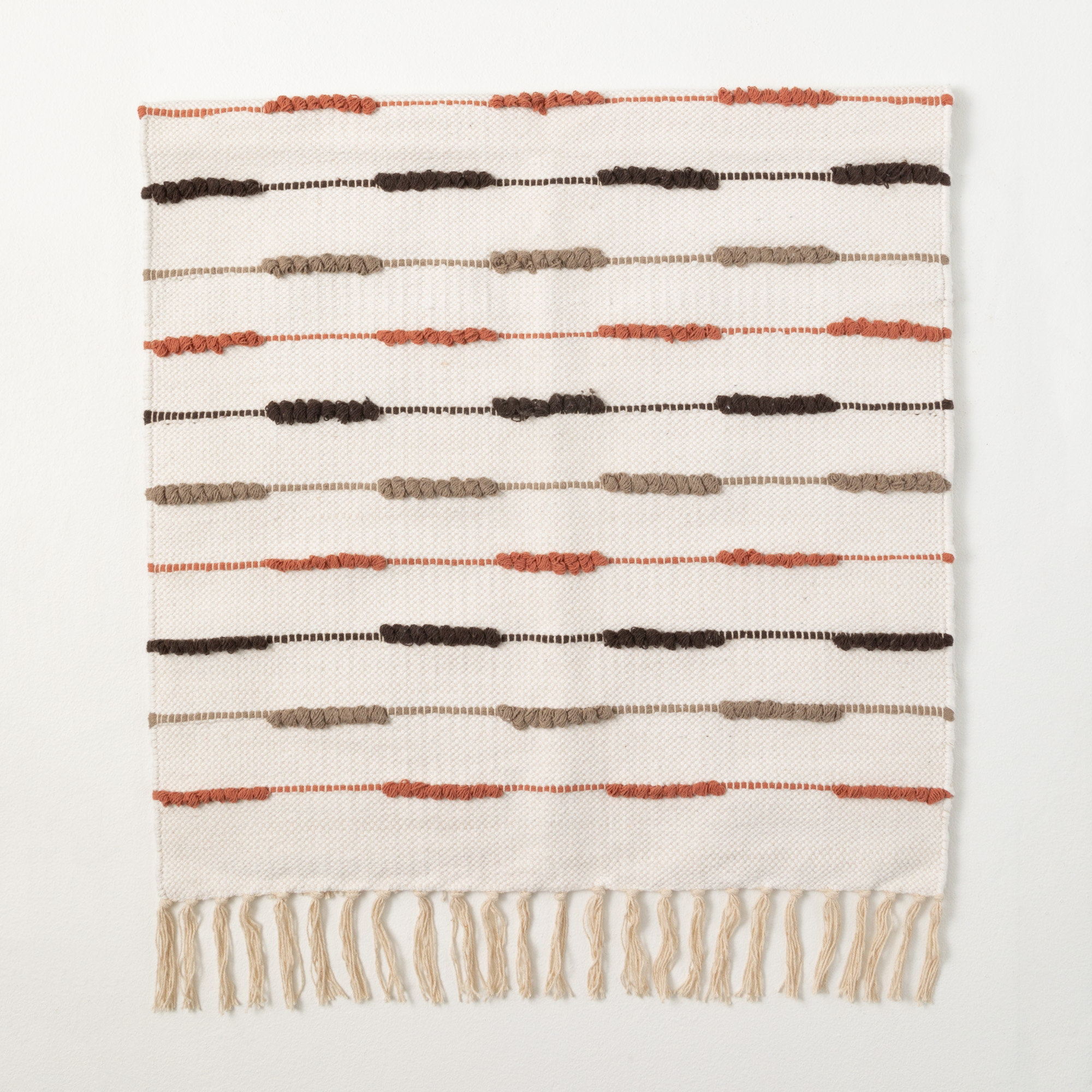 Birch Lane™ .25" Dashed Fringed Accent Rug; Multicolor | Wayfair