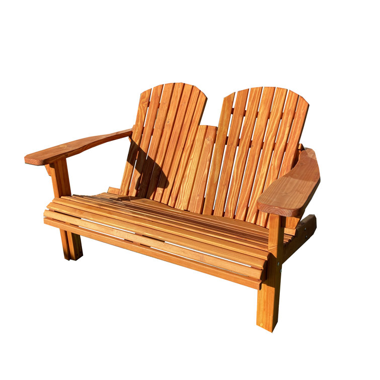 Rosecliff Heights Bethernny Outdoor Douglas Fir Loveseat Solid Wood ...