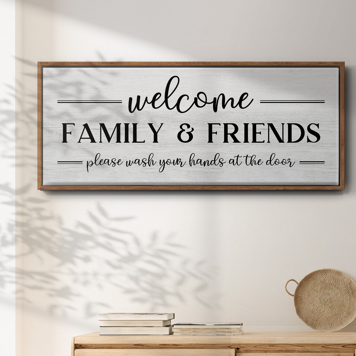 Wexford Home Welcome Family & Friends- Framed Canvas | Wayfair