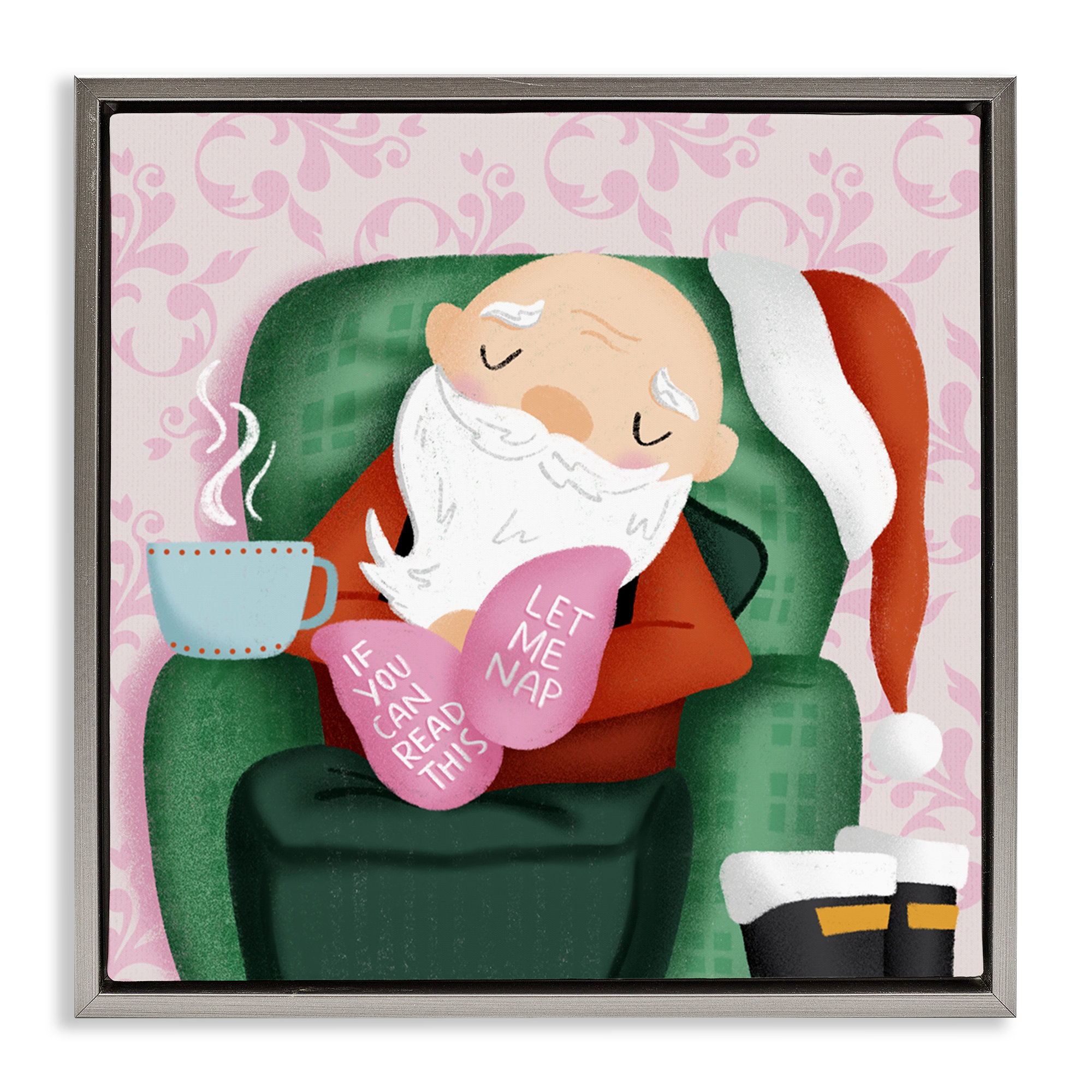 House of Hampton® Cozy Sleeping Santa Claus Floating Frame, design by ...