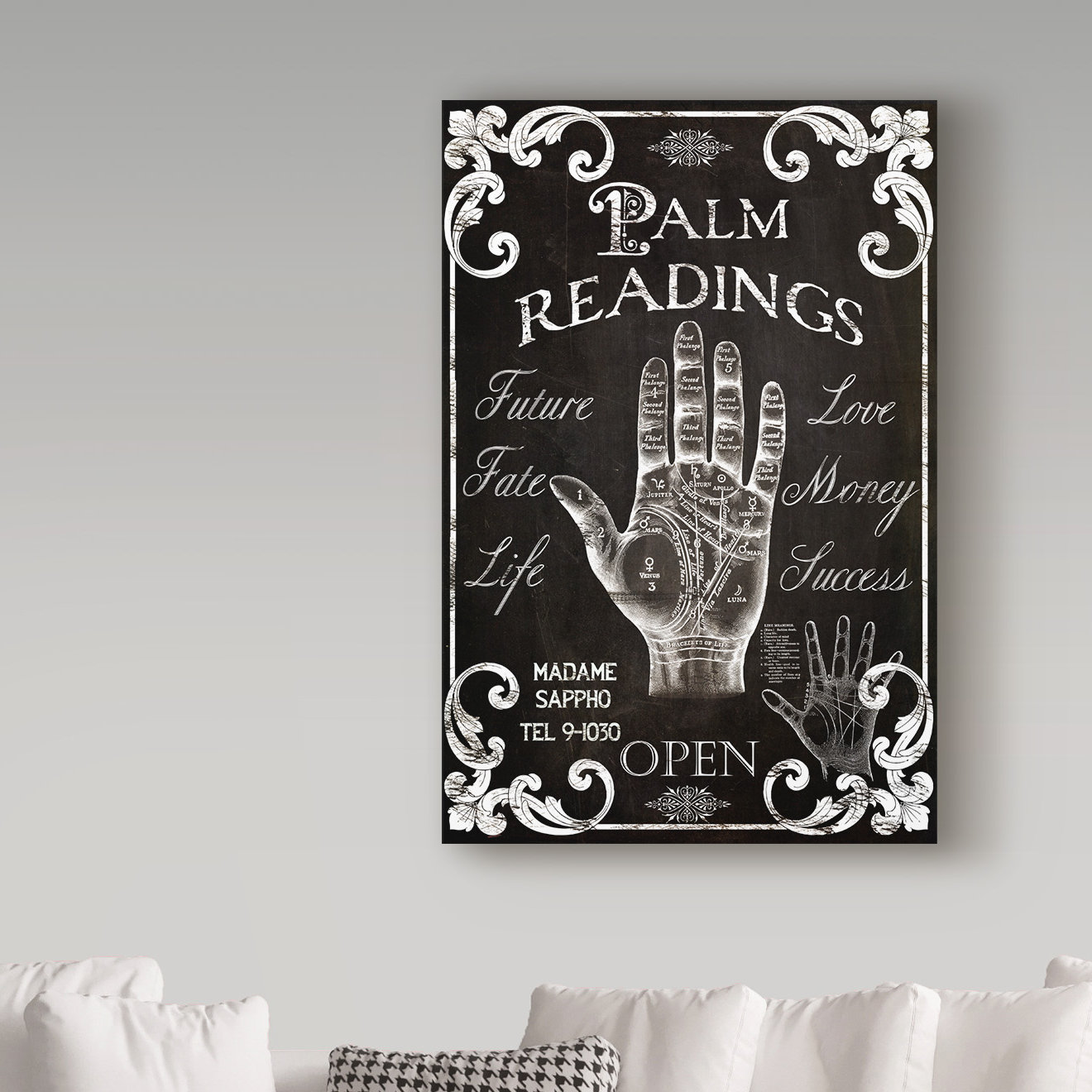 Trademark Fine Art 'Dark Signs 4' Acrylic Painting Print on Wrapped ...