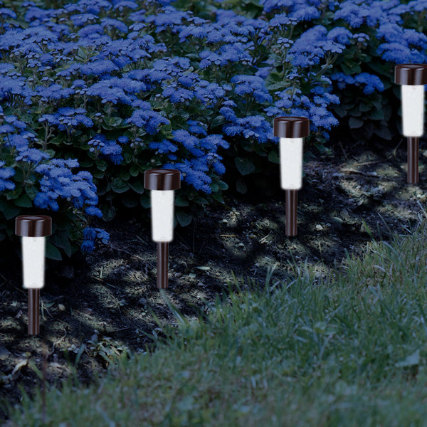 Crosslight Bronze Low Voltage Solar Powered Integrated LED Pathway ...
