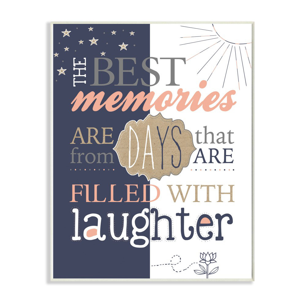 Ebern Designs The Best Memories and Laughter Panoramic Graphic Art ...
