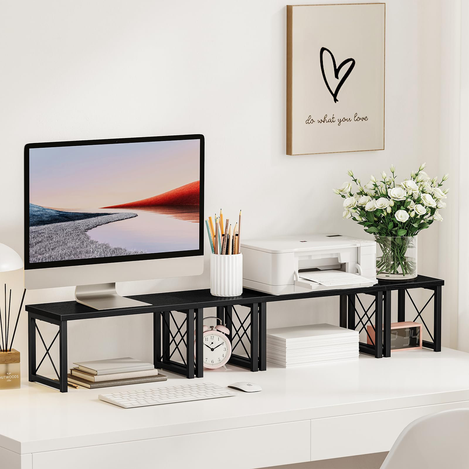 17 Stories 2 Sets Desk Shelf, Desktop Organizer Shelf, Freestanding ...