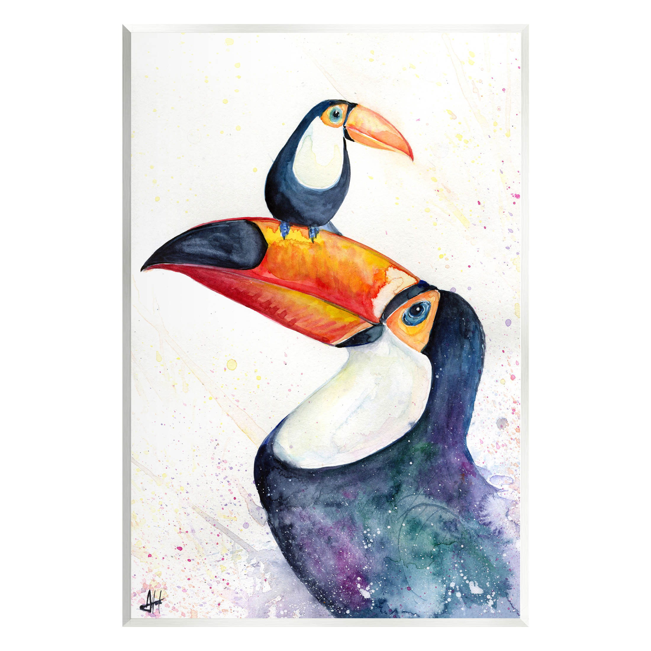 Stupell Industries Toucan Baby & Mother Perched Giclee Art By Marc ...