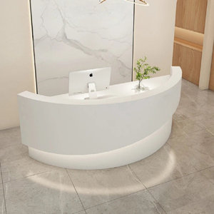 Ivy Bronx Garden Counter Reception Console Gigant White Replica Front ...