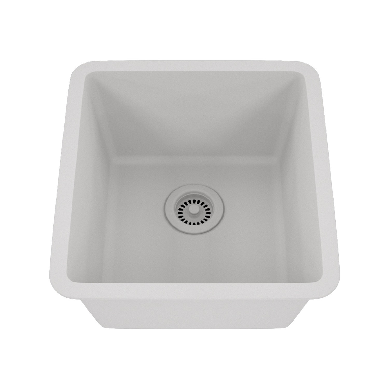 Lexicon Quartz LP-1618-W-SO 16" x 18" Platinum Quartz Kitchen Sink ...