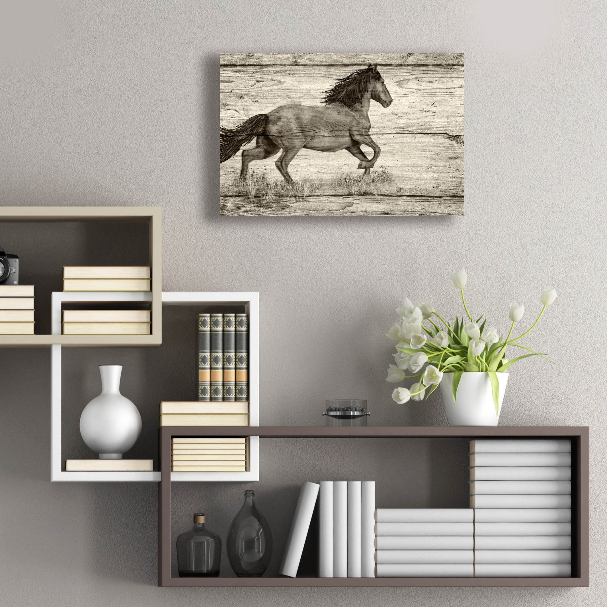 Gracie Oaks 'Woodgrain Antiques 01' by Gordon Semmens Acrylic Glass ...