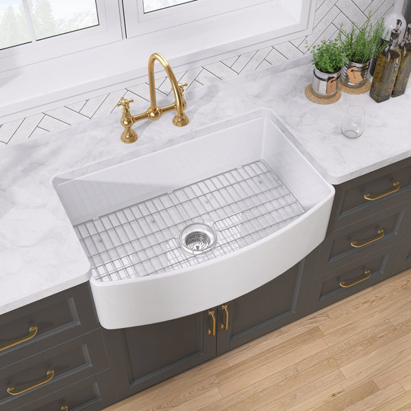 GETPRO Lavabo de ferme blanc - Wayfair Canada