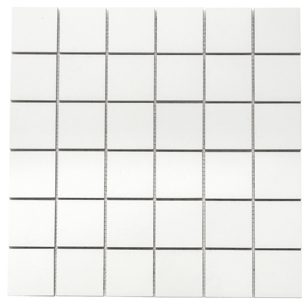 The Tile Life Penthouse 2" x 2" Porcelain Grid Mosaic Wall & Floor Tile ...