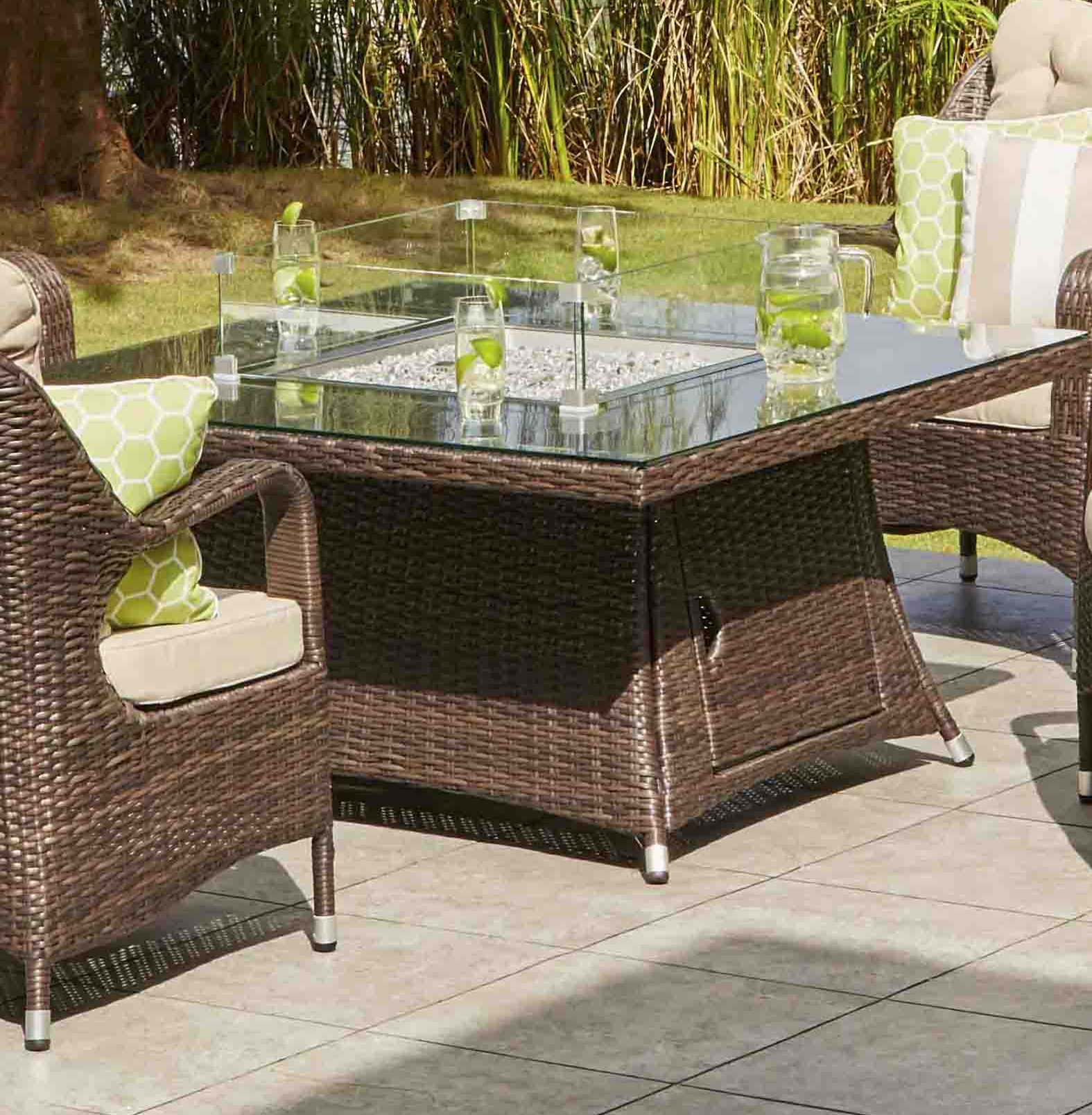 Rosecliff Heights Lepley Resin Wicker Propane/Natural Gas Fire Pit ...