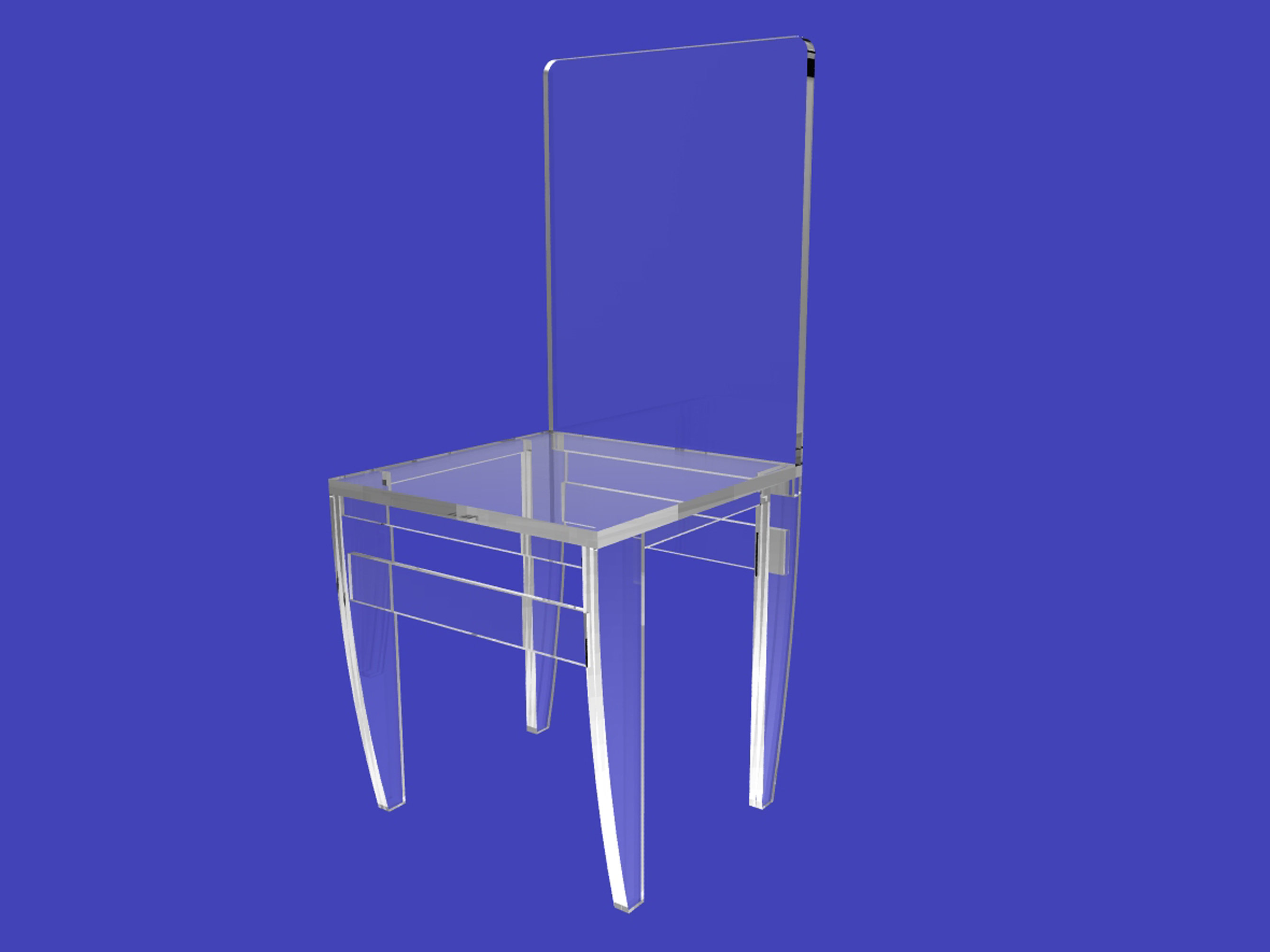 Orren Ellis 2 Pieces Acrylic Plexiglass Lucite Chairs Set | Wayfair