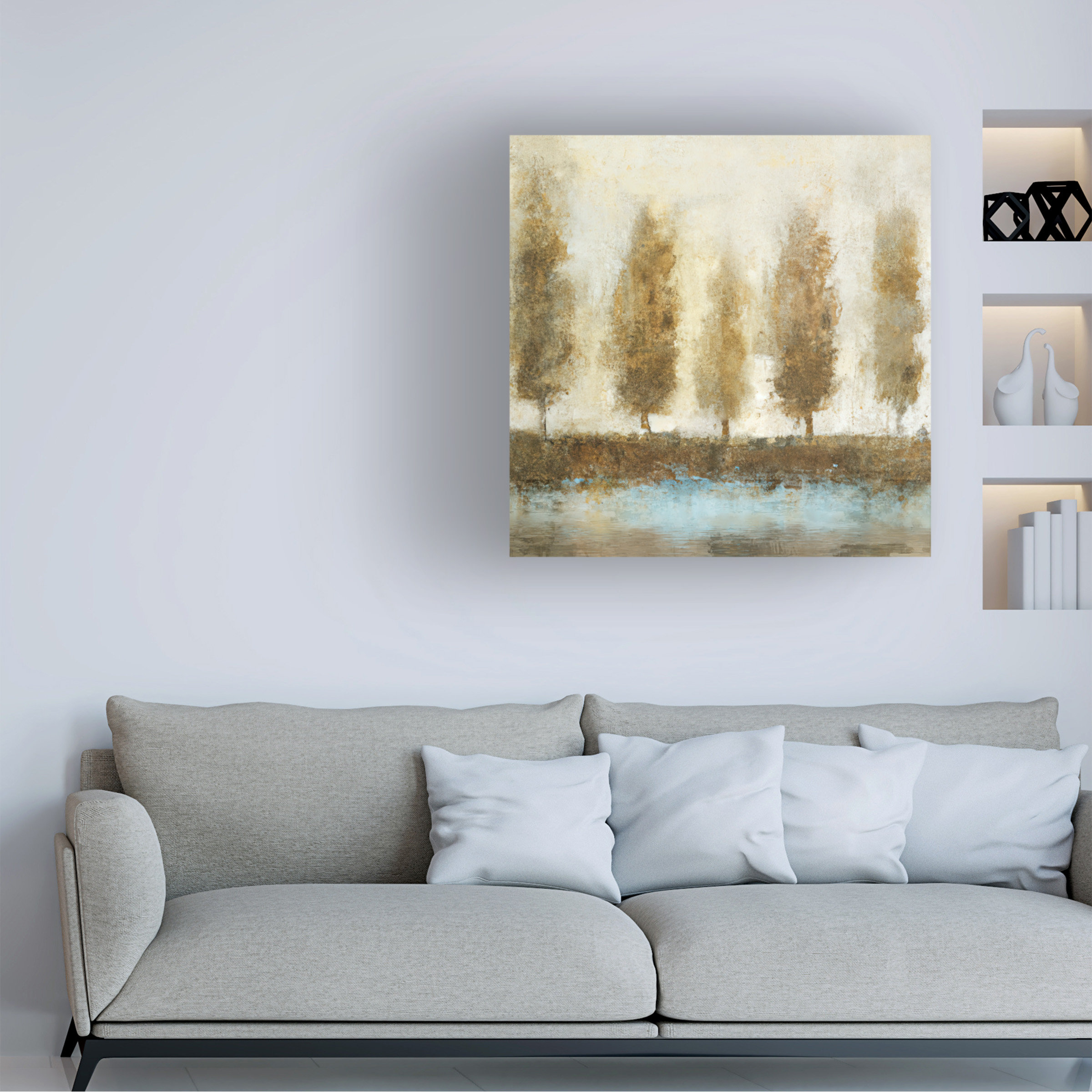 Trademark Fine Art Sasha Gold Trees Canvas Art | Wayfair