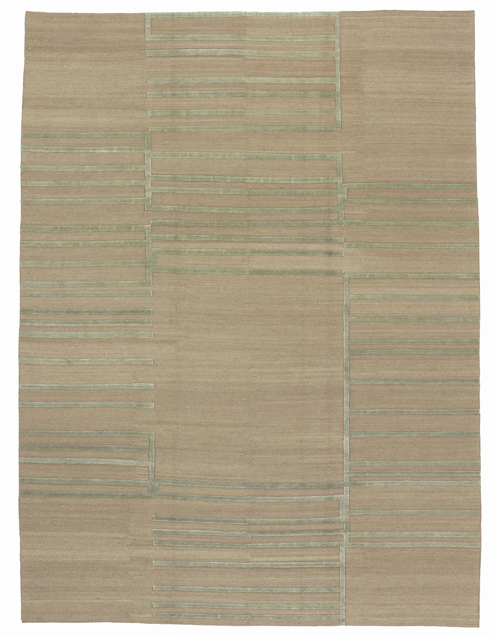 Odegard Carpets Pangden Bars Hand-Knotted Area Rug in Sandstone | Perigold
