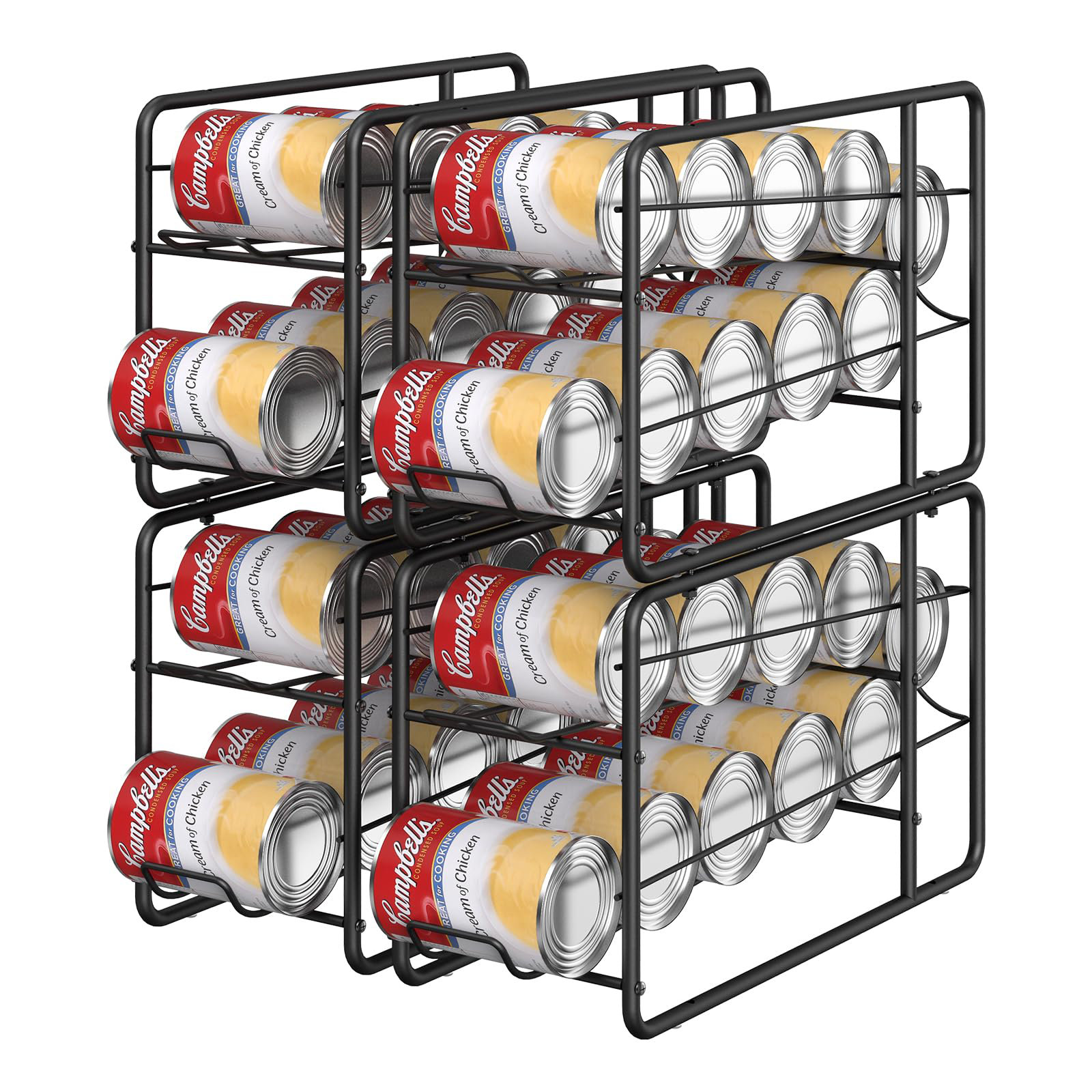 Hokku Designs 4 Pack Can Dispenser Rack, Stackable Can Storage ...