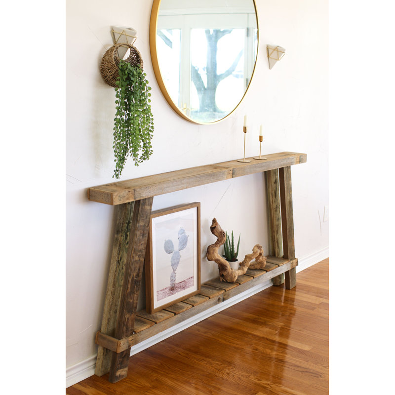 Gracie Oaks 70x6x36h Oversized Skinny A-frame Console Table & Reviews ...
