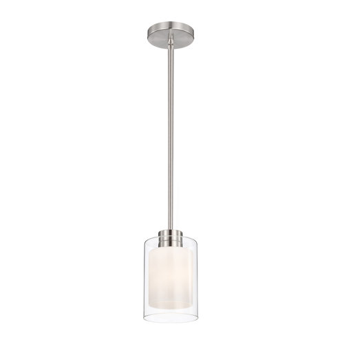 1 Light Brushed Nickel Pendant Lighting You'll Love | Wayfair