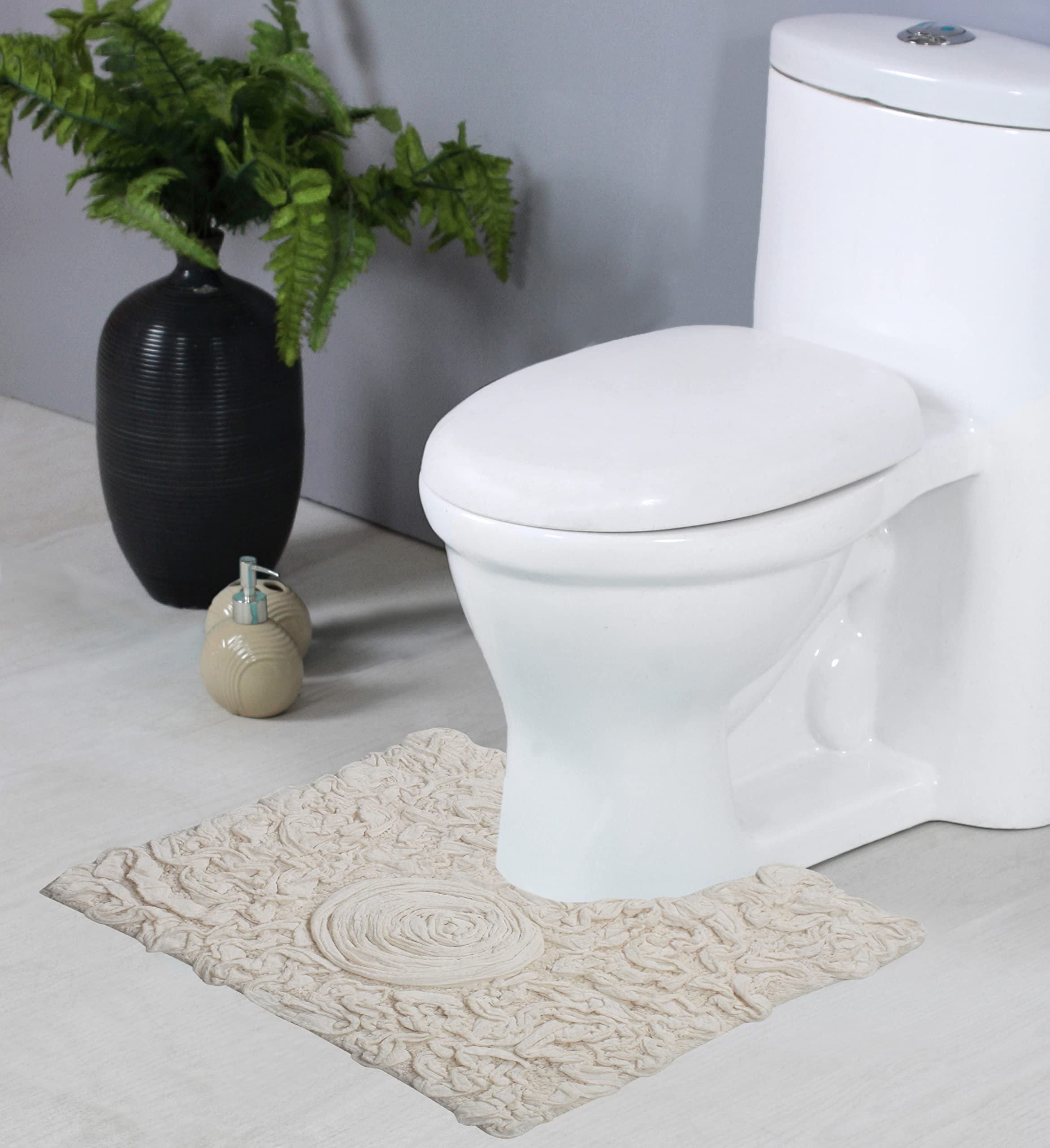 Orren Ellis LuxSoft 20x20 Ultra-Absorbent Cotton Bath Rug - Plush, Non ...