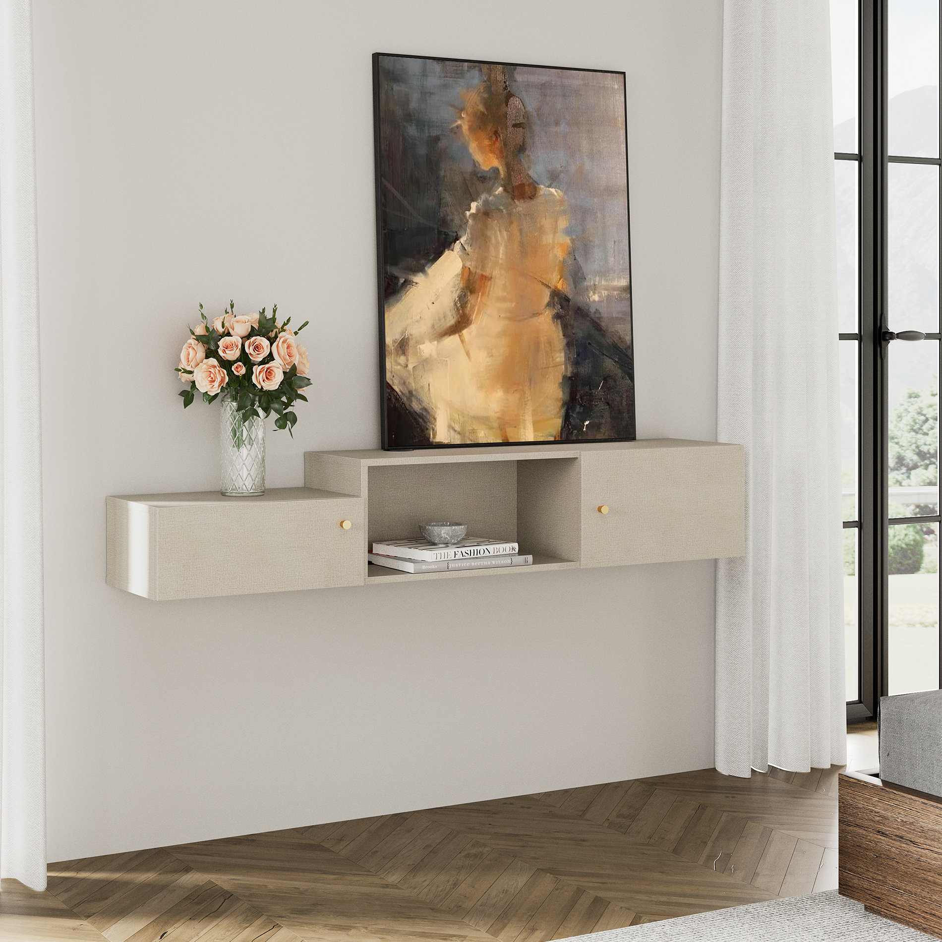 Ebern Designs Eric-James Floating TV Stand for TVs up to 75" & Reviews ...