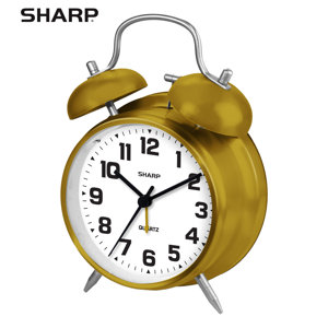 Sharp Twin Bell Quartz Analog Alarm Clock | Wayfair