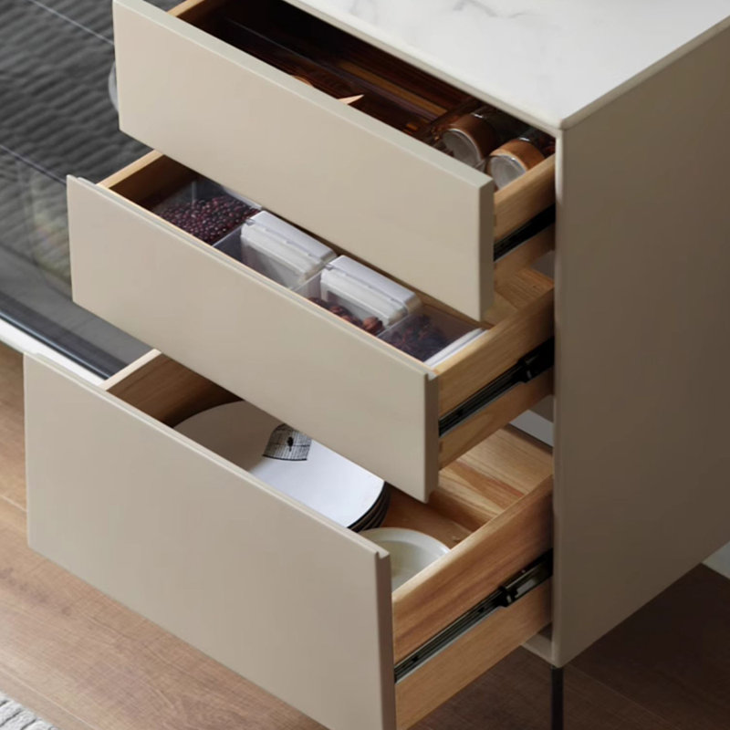 Dream cabinet Light Luxury Solid Wood Rock Slab Storage Cabinet | Wayfair