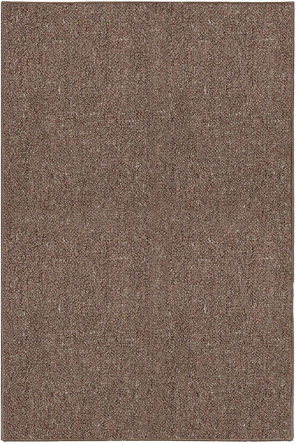 Latitude Run® Solid Color Machine Woven Area Rug in Brown | Wayfair