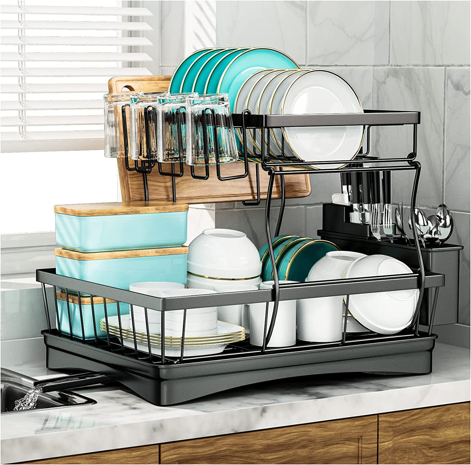 ColorLife 2 Tier Dish Rack | Wayfair