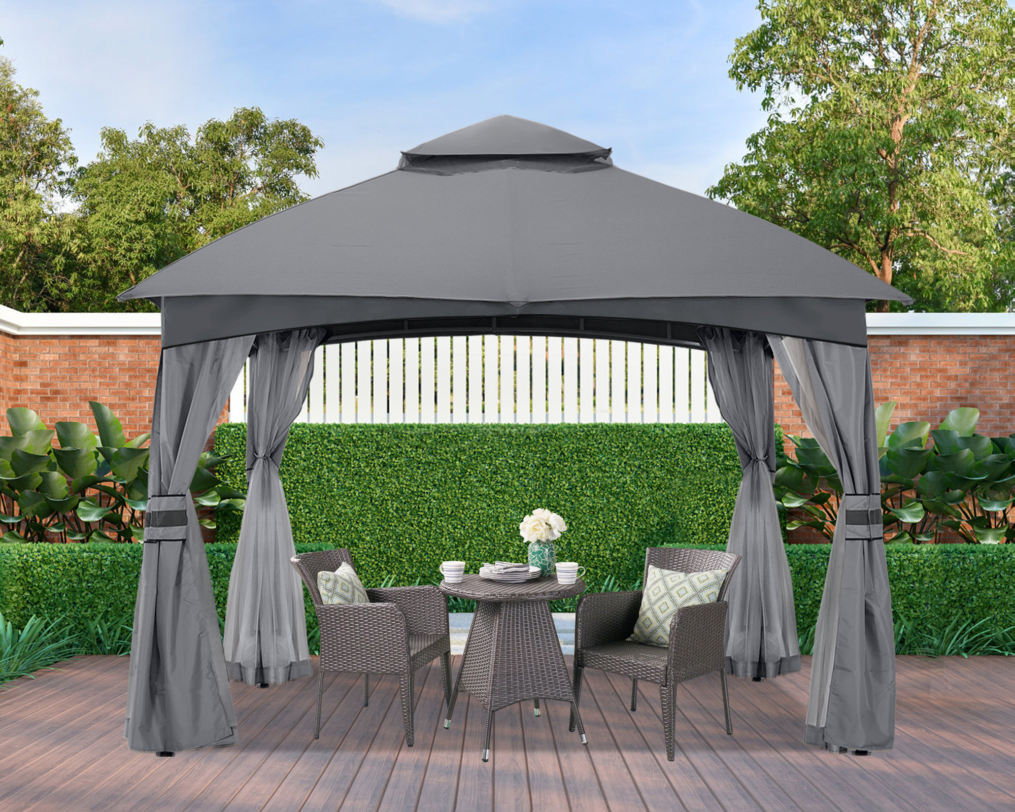 ABCCANOPY Steel Patio The Soft Roof Gazebos & Reviews - Wayfair Canada